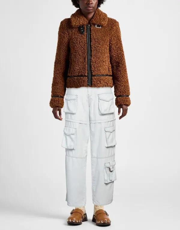 Pinko Cotton Denim Cargo Jeans