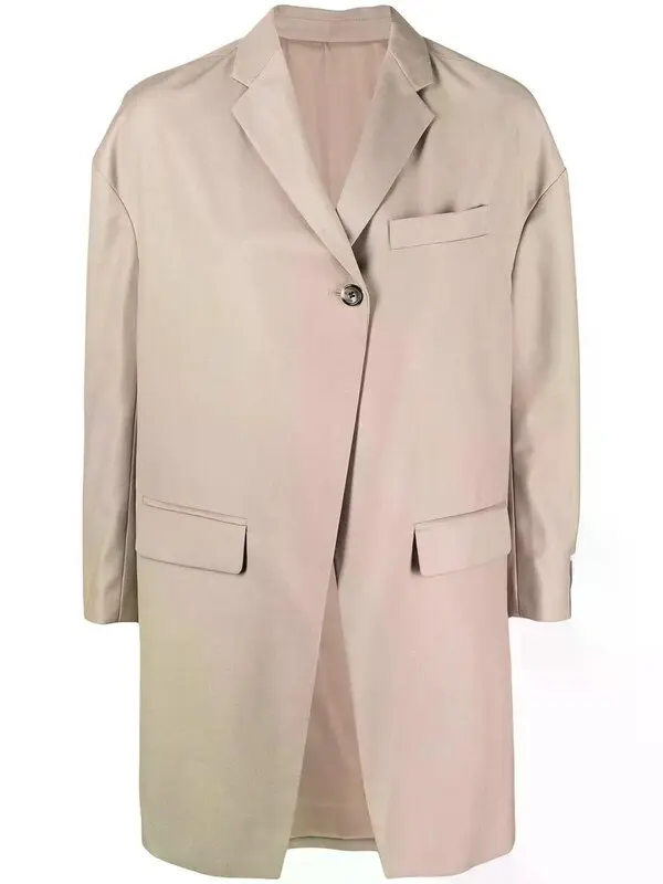 Rokh Single-breasted Asymmetric Blazer - Brown