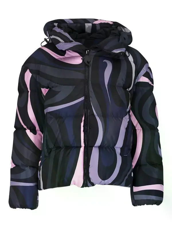 Emilio Pucci Marmo-print Down Jacket - Black