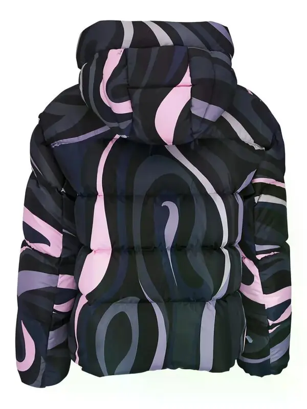 Emilio Pucci Marmo-print Down Jacket - Black