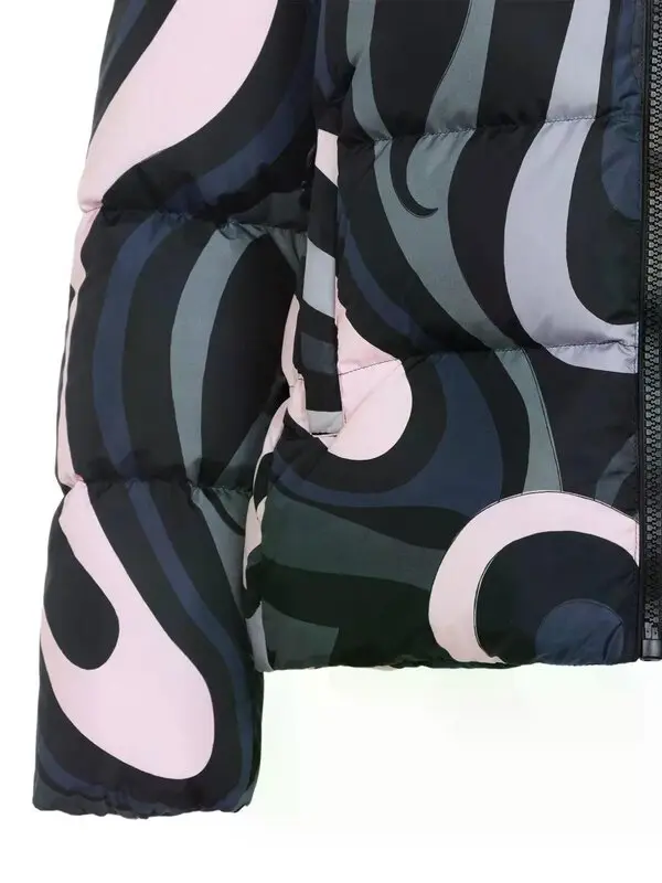 Emilio Pucci Marmo-print Down Jacket - Black