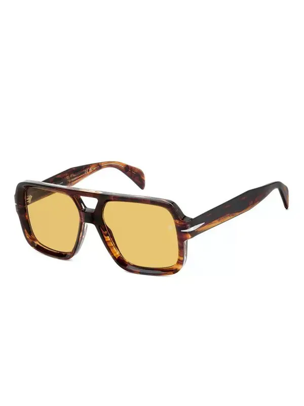 DB EYEWEAR BY DAVID BECKHAM Pilot-frame Sunglasses - Brown