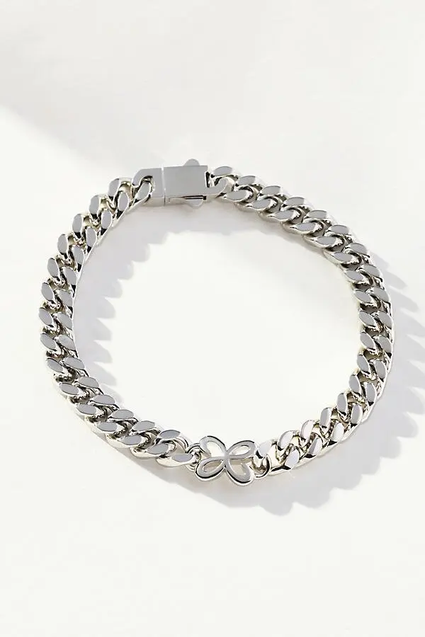 Anthropologie Curb Chain Bracelet - Silver