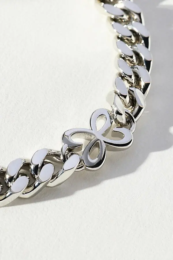 Anthropologie Curb Chain Bracelet - Silver
