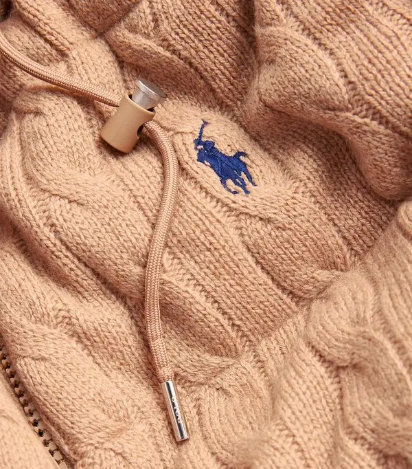 Polo Ralph Lauren Wool-cashmere Cable-knit Puffer Jacket