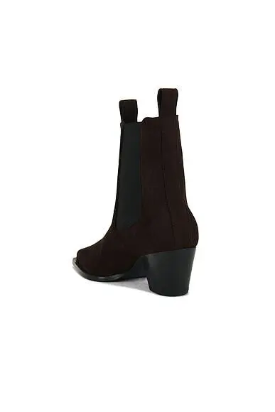 TOTEME Suede Chelsea Boots - Bark