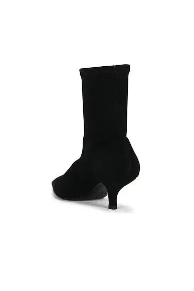 TOTEME Suede Heeled Sock Boot - Black
