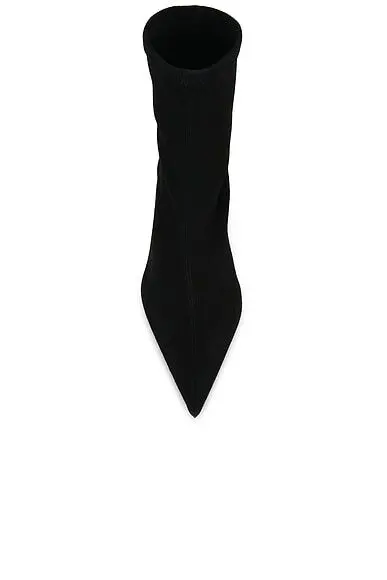 TOTEME Suede Heeled Sock Boot - Black