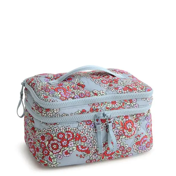 VERA BRADLEY Brush Up Cosmetic Case In Paisley Bouquet - Blue