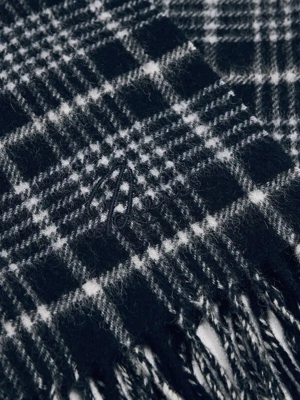 REISS Scarf Theo Scarf Wool-cashmere Check Scarf