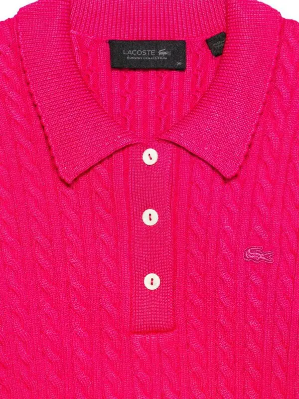 Lacoste Cable-knit Polo Top