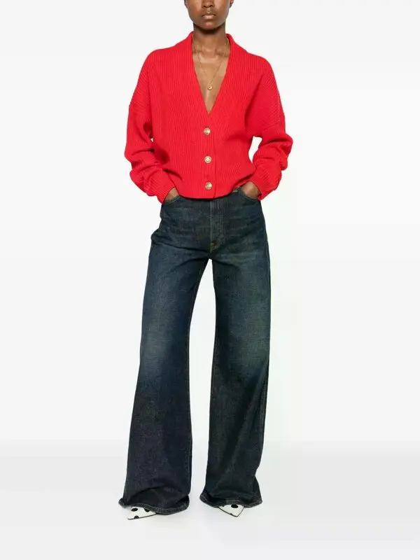 Alice + Olivia V-neck Merino Wool Cardigan
