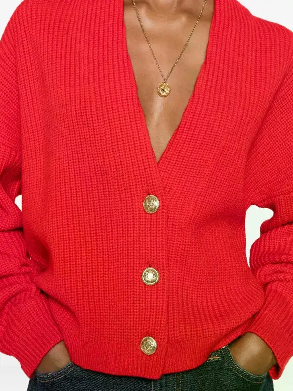 Alice + Olivia V-neck Merino Wool Cardigan