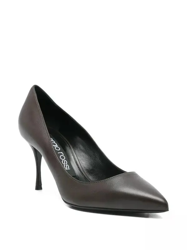SERGIO ROSSI Pointed-toe Leather Pumps