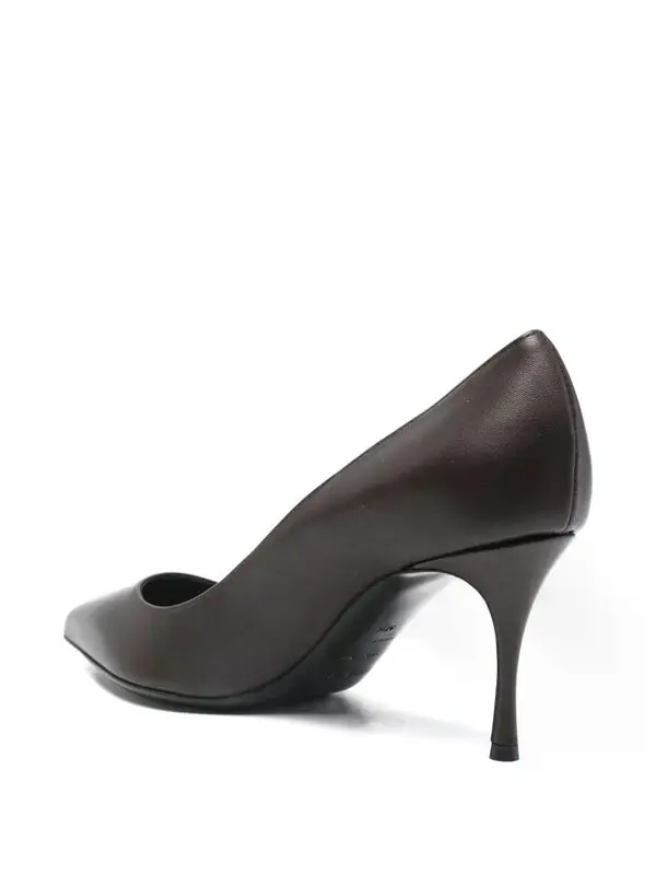 SERGIO ROSSI Pointed-toe Leather Pumps