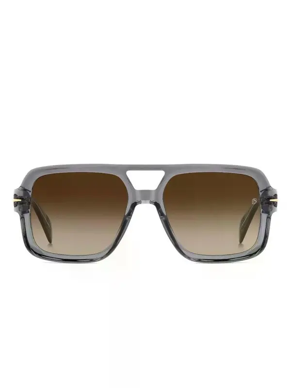 DB EYEWEAR BY DAVID BECKHAM Sculpted-frame Sunglasses - Grey
