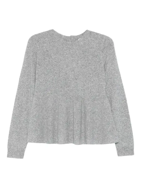Ba&sh Knitted Peplum Top - Grey