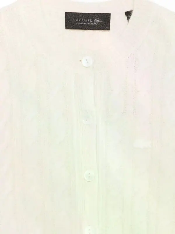 Lacoste Cable-knit Cardigan - Neutrals