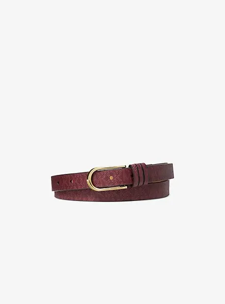 Michael Kors Signature Logo Skinny Belt - Red
