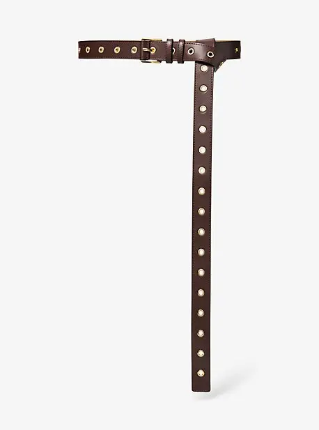Michael Kors Grommeted Leather Belt - Brown