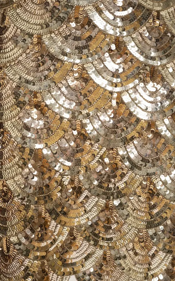 DES_PHEMMES Sequined Midi Skirt - Gold