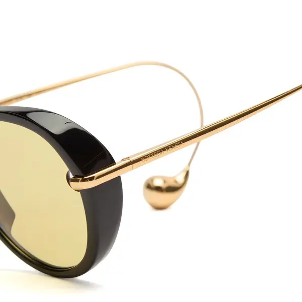 Bottega Veneta Bv1436s Drop Sunglasses - Black/gold/yellow