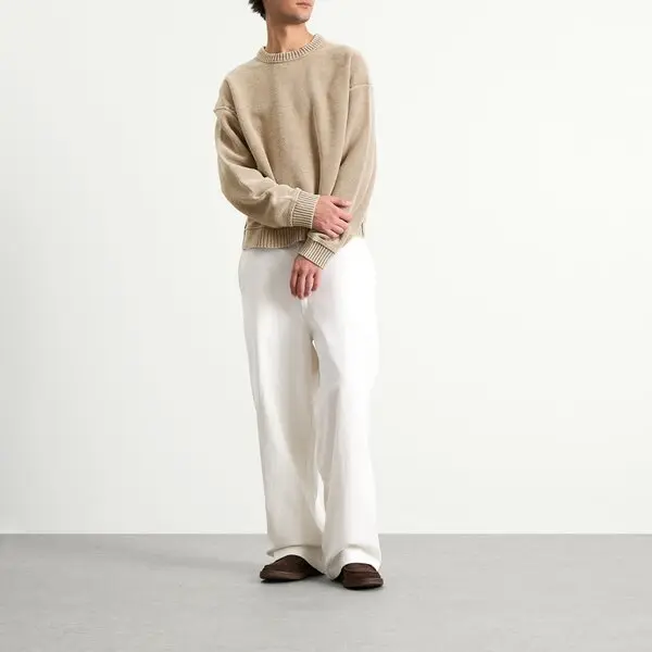 BEAMS Garment Dye Cotton Crew Neck Jumper