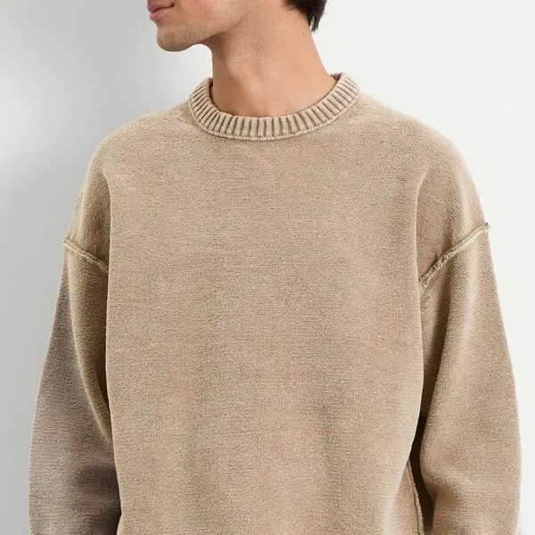 BEAMS Garment Dye Cotton Crew Neck Jumper