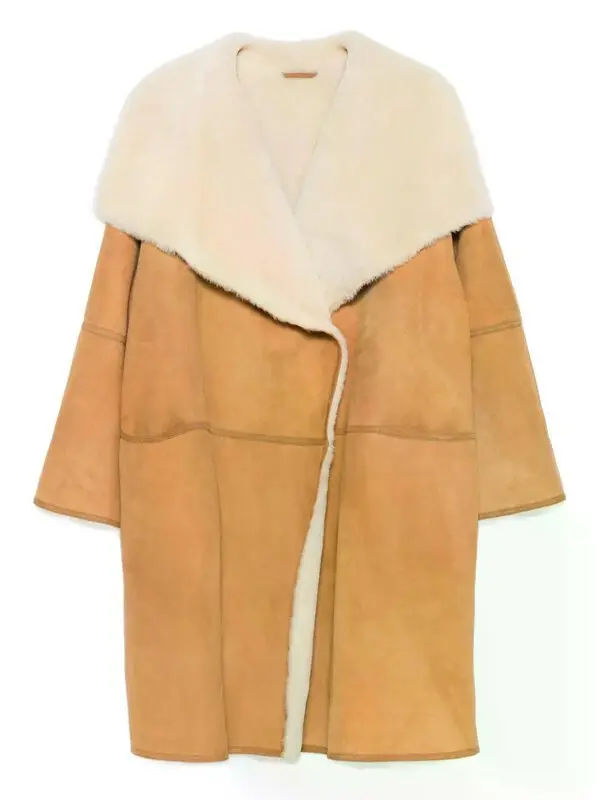 TOTEME Draped Shearling Coat
