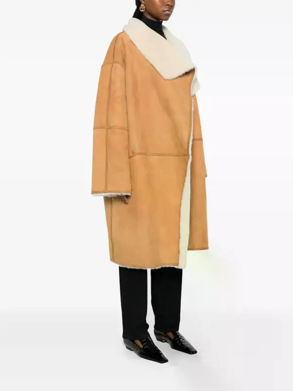 TOTEME Draped Shearling Coat