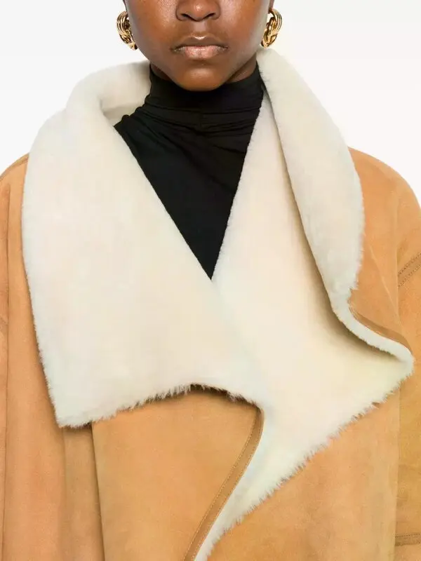 TOTEME Draped Shearling Coat