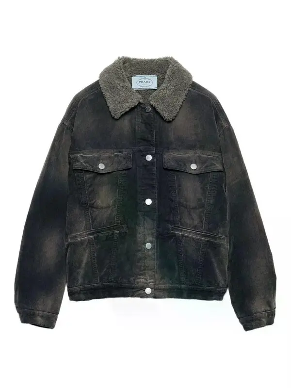 Prada Corduroy Denim Jacket - Black