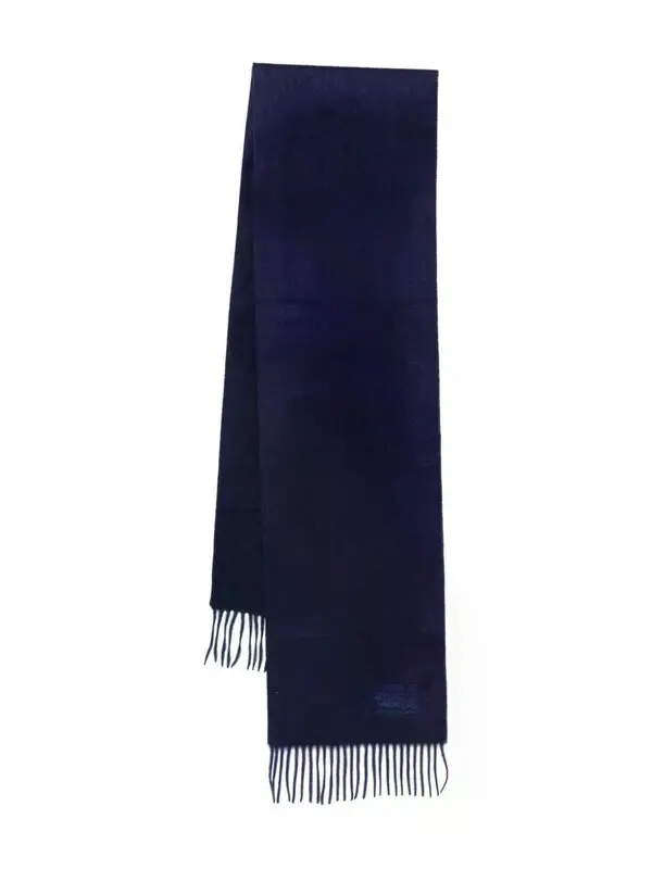 Paul Smith Fringed-trim Cashmere Scarf - Blue
