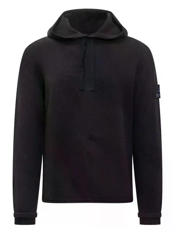 Premiata Wool Hoodie With Patch Detail