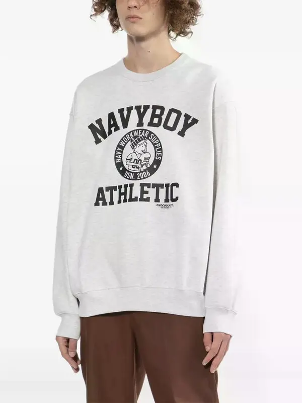 CHOCOOLATE Graphic-print Crewneck Sweatshirt - Grey