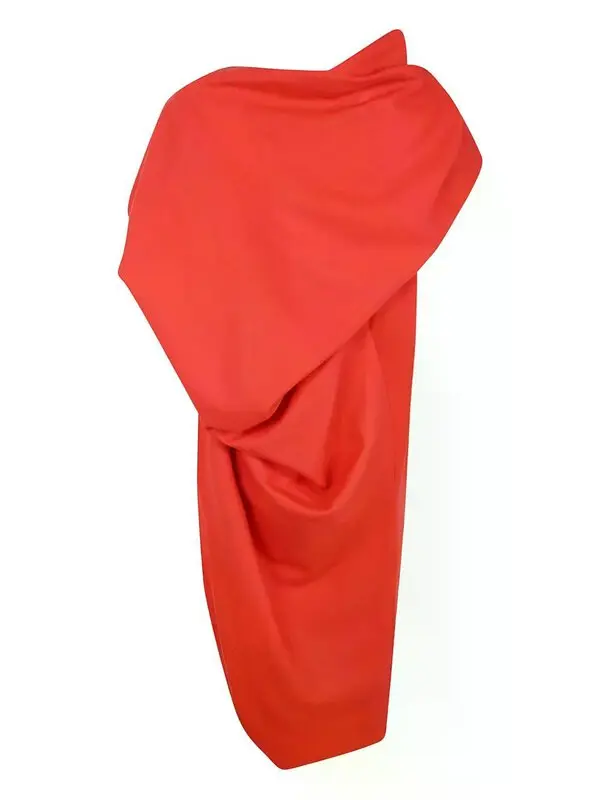 Issey Miyake Uni-form Wool Asymmetric-design Midi Dress