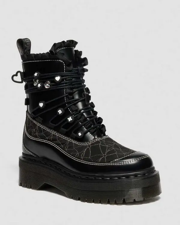 Dr. Martens Jadon Frill Leather Platform Boots