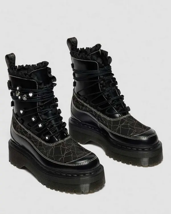 Dr. Martens Jadon Frill Leather Platform Boots