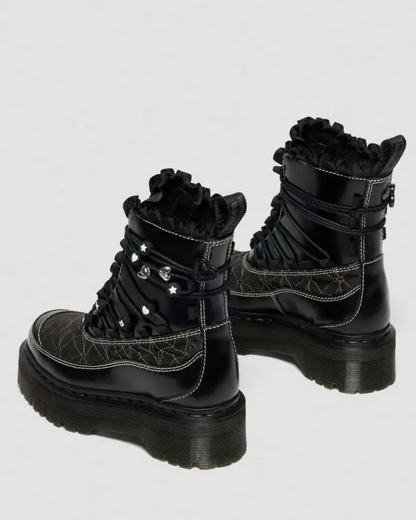 Dr. Martens Jadon Frill Leather Platform Boots