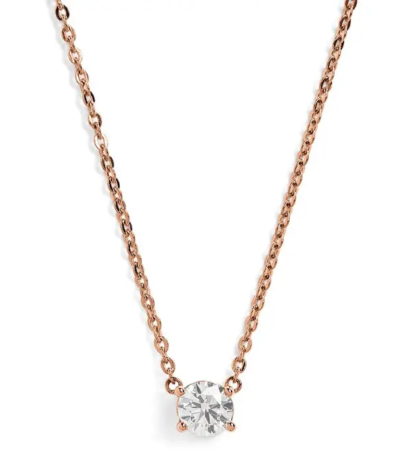 Harrods Chain And Diamond Necklace - Rose Gold