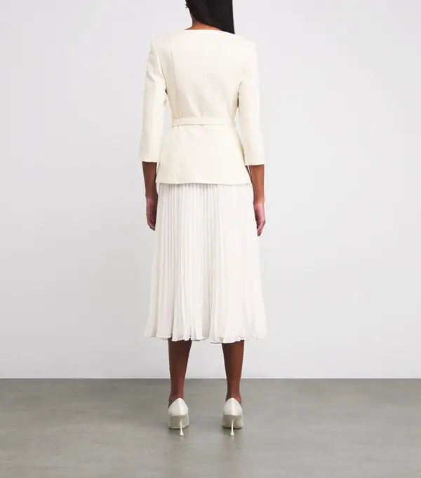 SELF-PORTRAIT Bouclé Midi Dress