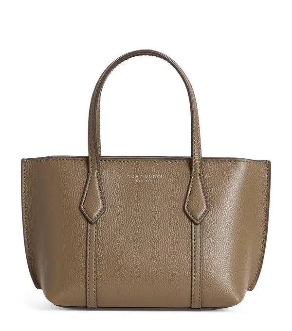 Tory Burch Mini Perry Leather Tote In Grey - 50% Off  display picture 1