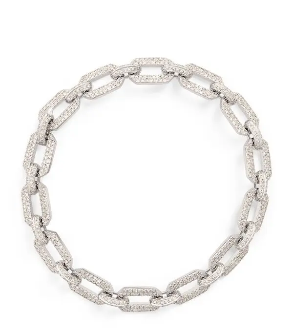 Shay Gold And Diamond Geo Link Bracelet - White