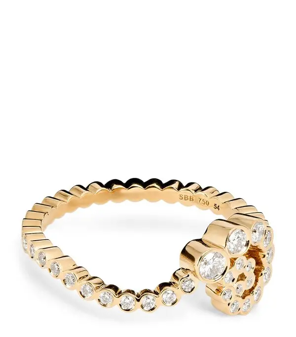 Sophie Bille Brahe Yellow And Diamond Rêve Escargot Ring - Gold