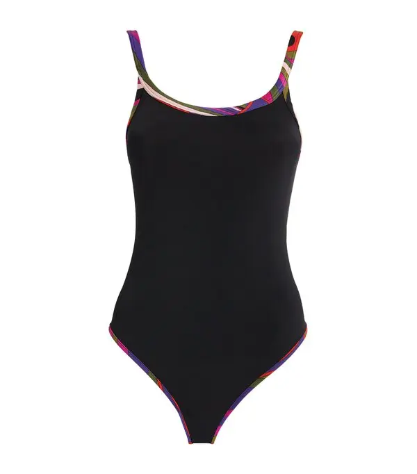 Emilio Pucci Tonal Cut-out Swimsuit - Black