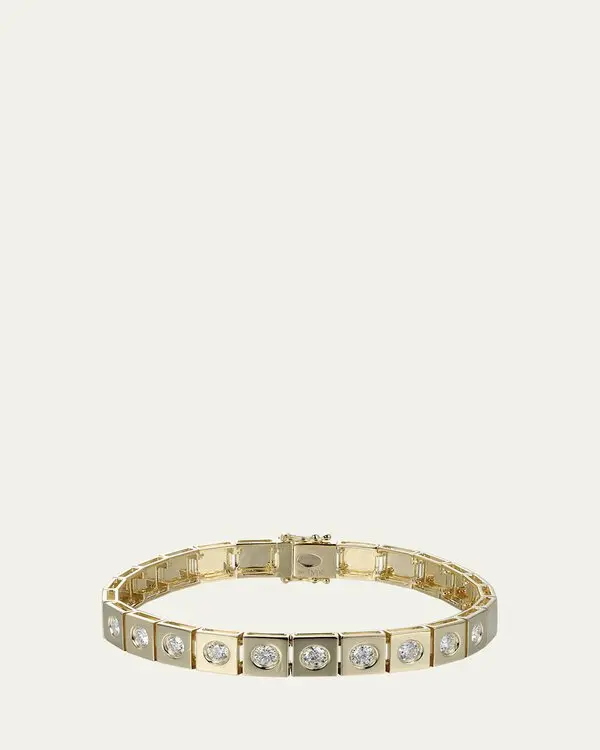 TYPE JEWELRY 14k Yellow Diamond Tennis Bracelet - Gold