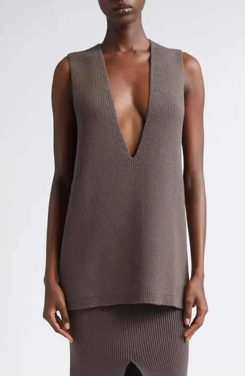 Rick Owens Virgin Wool V-neck Sweater Vest
