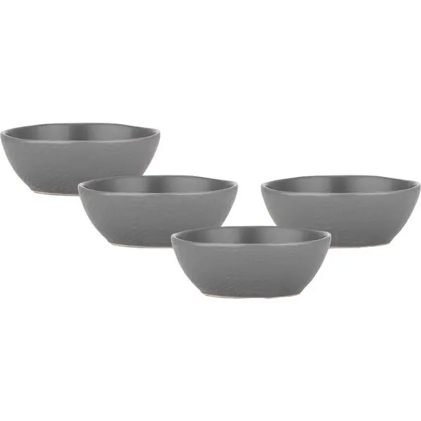 STONE + LAIN Abigael Stoneware 4-piece Bowl Set - Gray