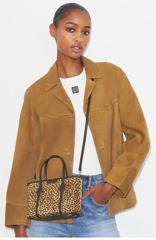 Tory Burch Mini Perry Leopard Calf Hair Tote - Leopard Multi