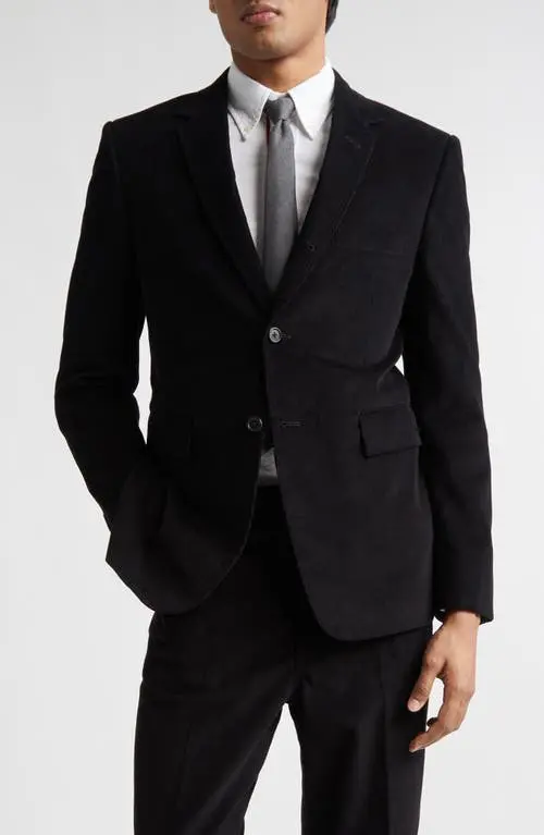 Thom Browne Fit Classic Corduroy Sport Coat - Black